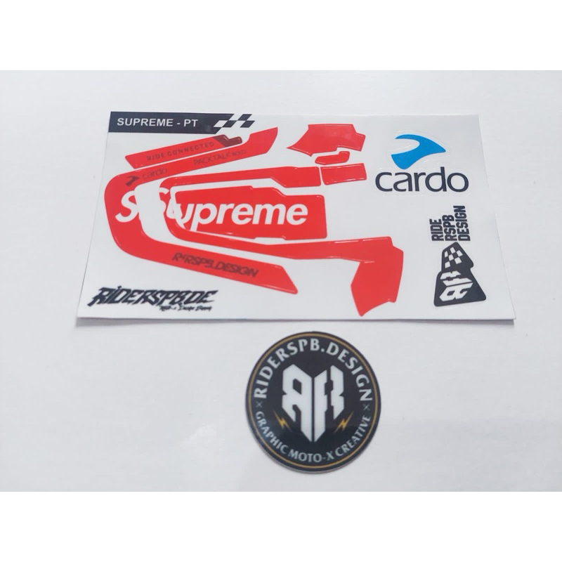 SUPREME PT - SKINCOVER INTERCOM CARDO PACKTALK BOLD DECAL STICKER ...