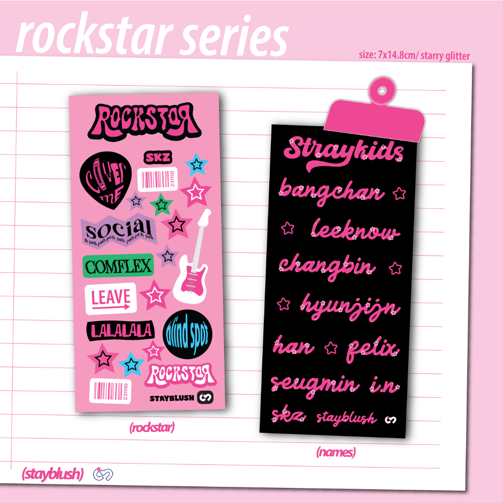 Stray KIDS ROCKSTAR NAME STICKER by stayblush | Shopee Philippines