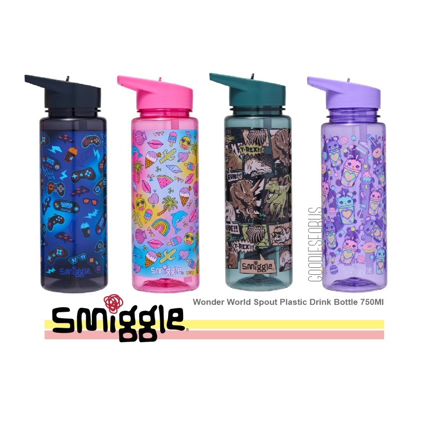 Smiggle Wonder World Spout Plastic Drink Bottle 750ml/Bottle Smiggle ...