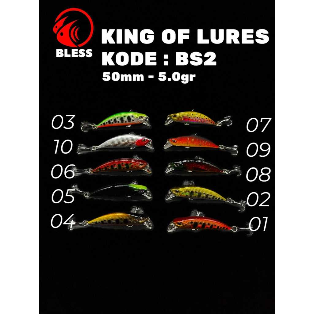 Lure BLESS KING OF LURES BS-2 (5cm/5gram) SINKING | Shopee Philippines