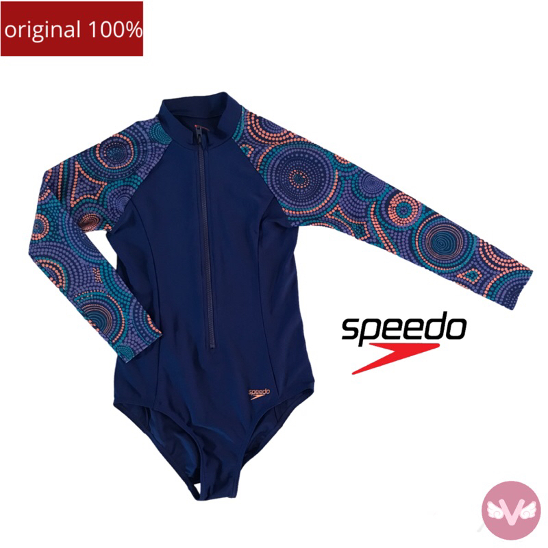 Speedo Girl Kids Swimwear For Girls Teenagers Long Sleeve Swimsuit For ...