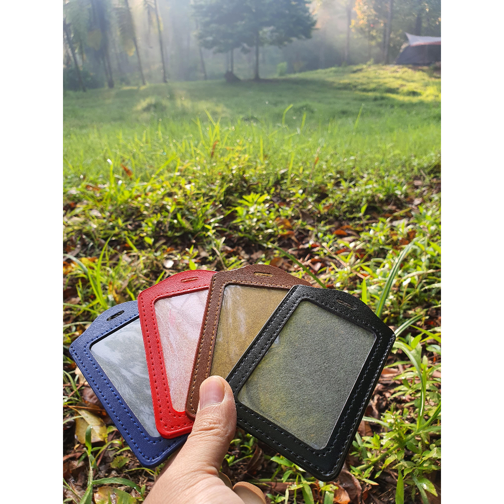 Faux Leather Portrait ID Card Holder Case FRAME | Shopee Philippines