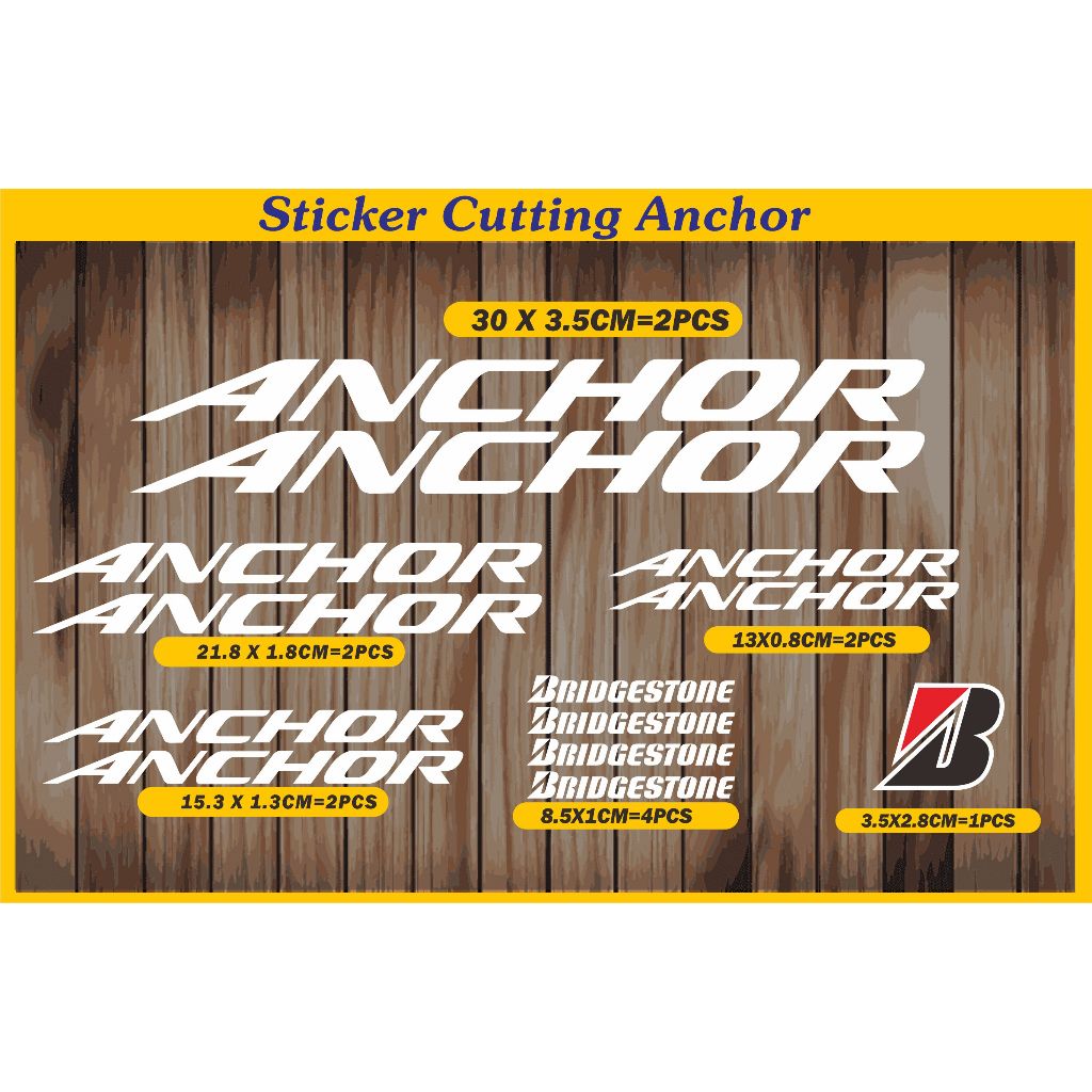 Sticker cutting Anchor Bridgestone Sticker Frame Fixie Anchor | Shopee ...