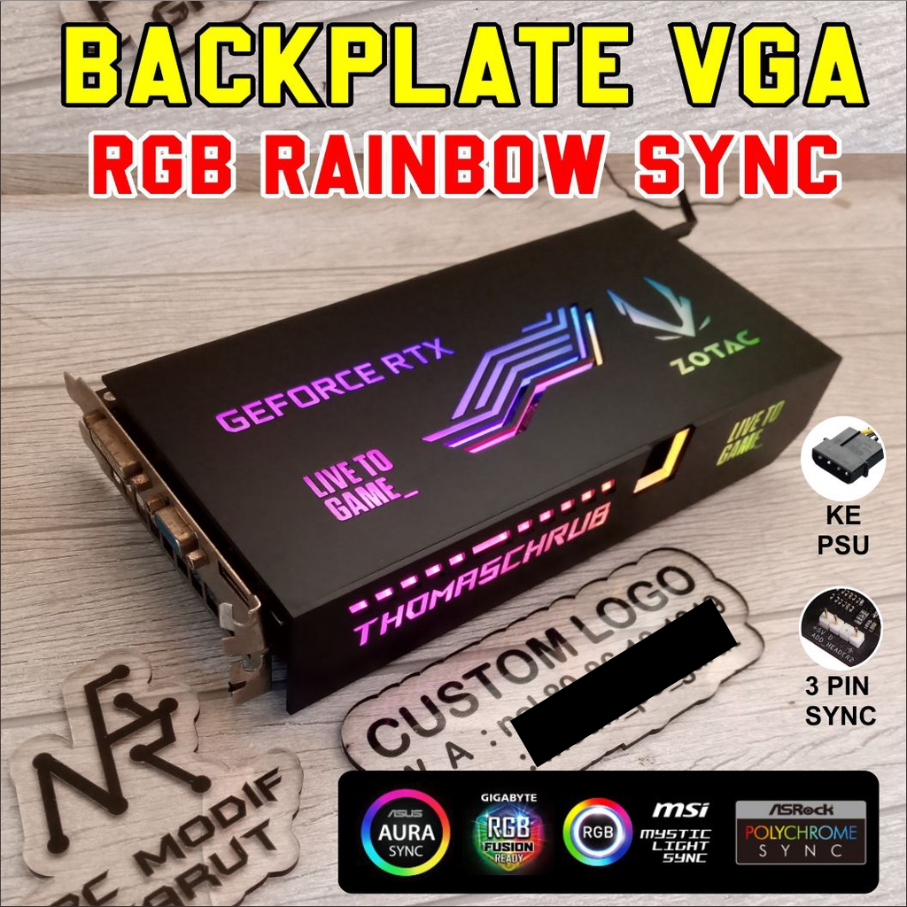 Backplate Vga / gpu Full Cover Custom Logo | Shopee Philippines