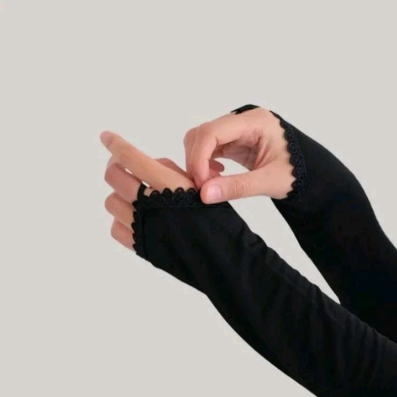 (AYA) lace handsock with lace cuffs/women's Hand socks/Umrah and Hajj ...