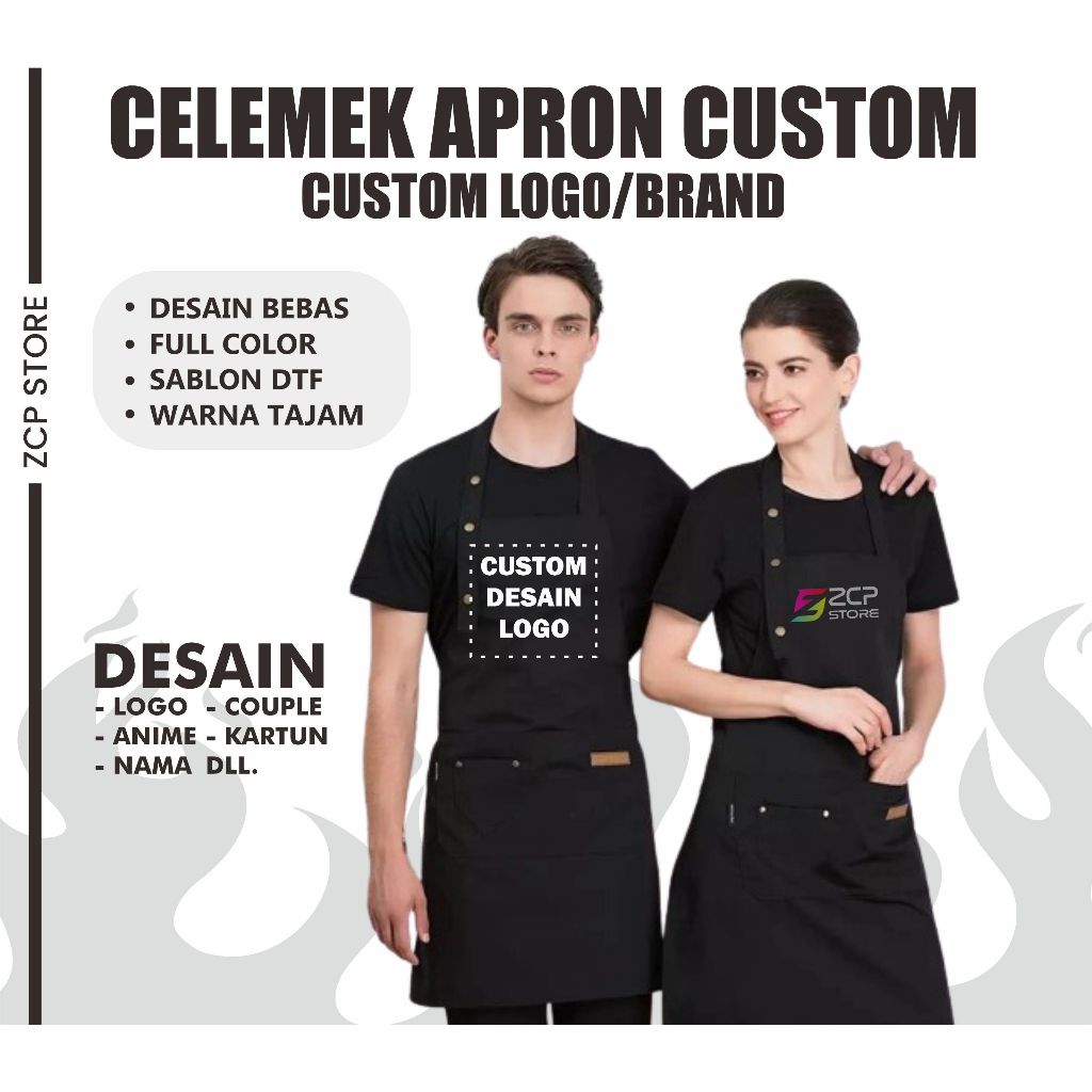 Apron CUSTOM LOGO I APRON CUSTOM I APRON BARISTA I CUSTOM APRON Design ...