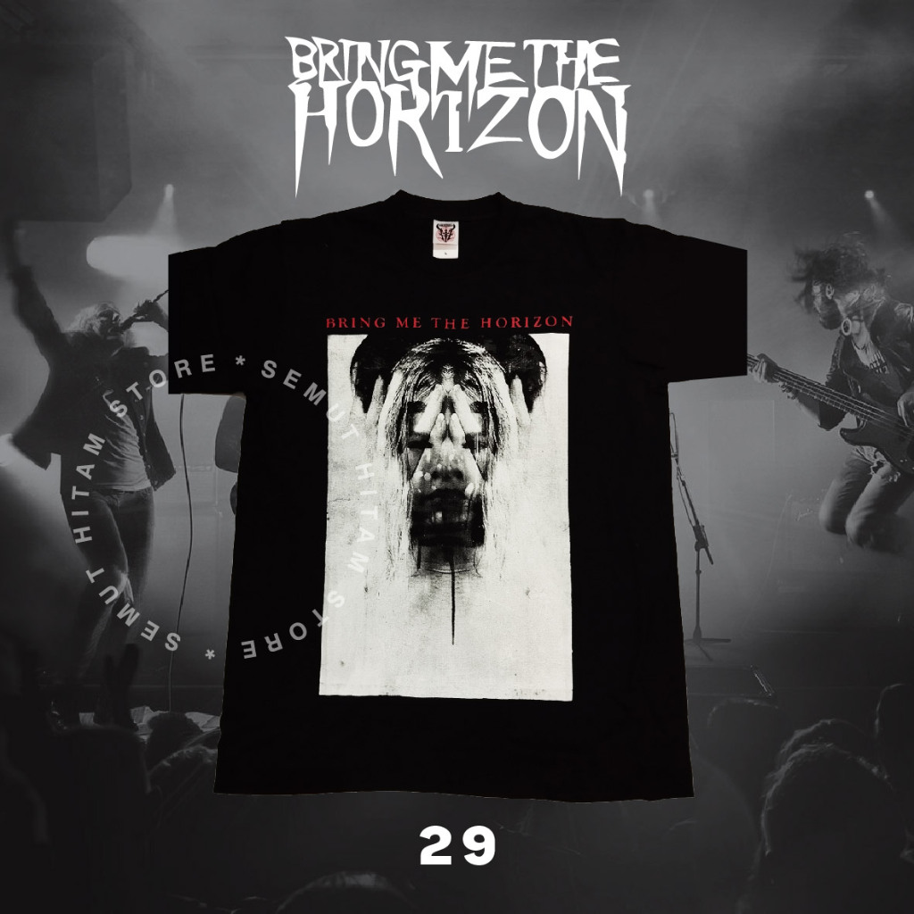 Bring ME THE HORIZON BMTH FACE T-Shirt Builtup Rock Metal Music Band ...