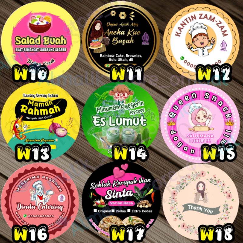 PRINT FOOD STICKER LABEL PACKAGING CUSTOM STICKER LOGO CAKE STICKER JAR ...