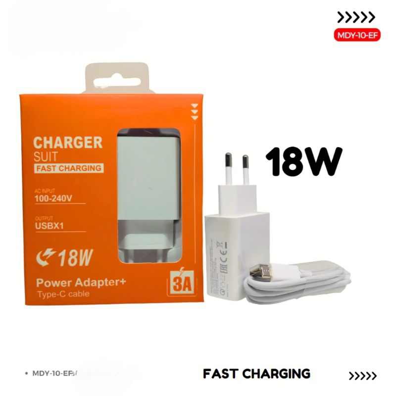 XIAOMI MDY-10-EF FAST CHARGE CHARGER 18W CABLE TYPE C FOR XIAOMI REDMI ...