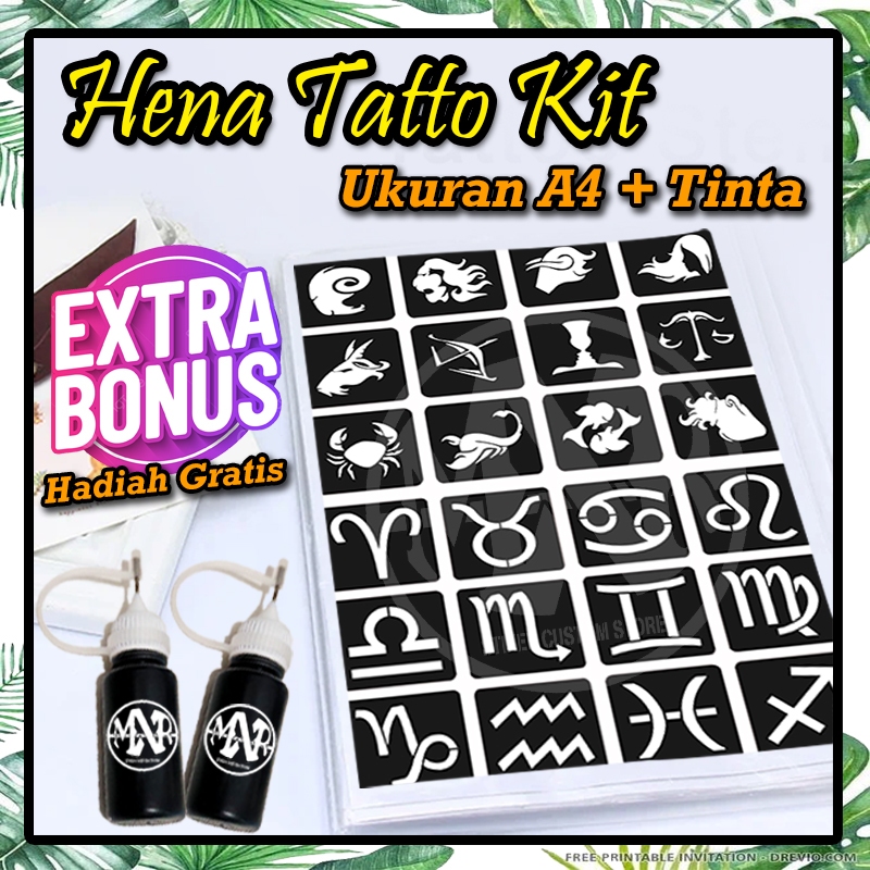 Henna Tattoo Halal Long Lasting Can Custom Hena Kit 10ml Semicolon Hena ...