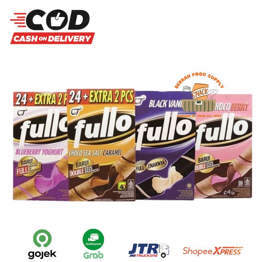 (BERKAH) Fullo Wafer Roll New Double Cream 14 Gr 1 Box Contains 24+2 ...