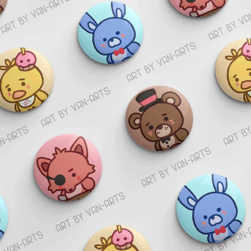 FNAF Pin Button and Sticker (five nights at freddy) | Shopee Philippines