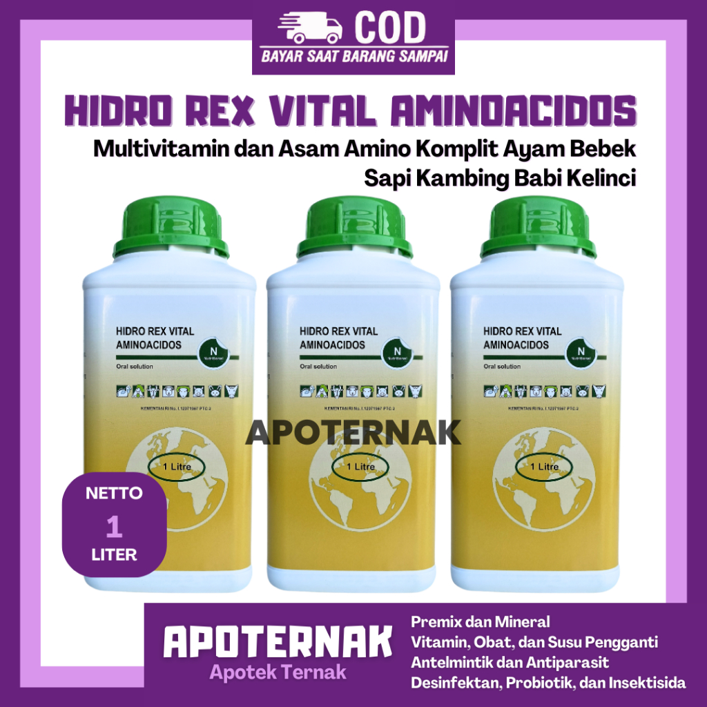 Hidro REX VITAL AMINOACIDOS 1 LITER - Complete Multivitamin and Amino ...