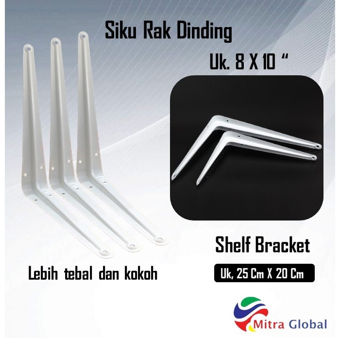 SIKU KAYU 8x10 Inch Wall Shelf Elbow 20x25cm Iron Wooden Shelf Stand ...