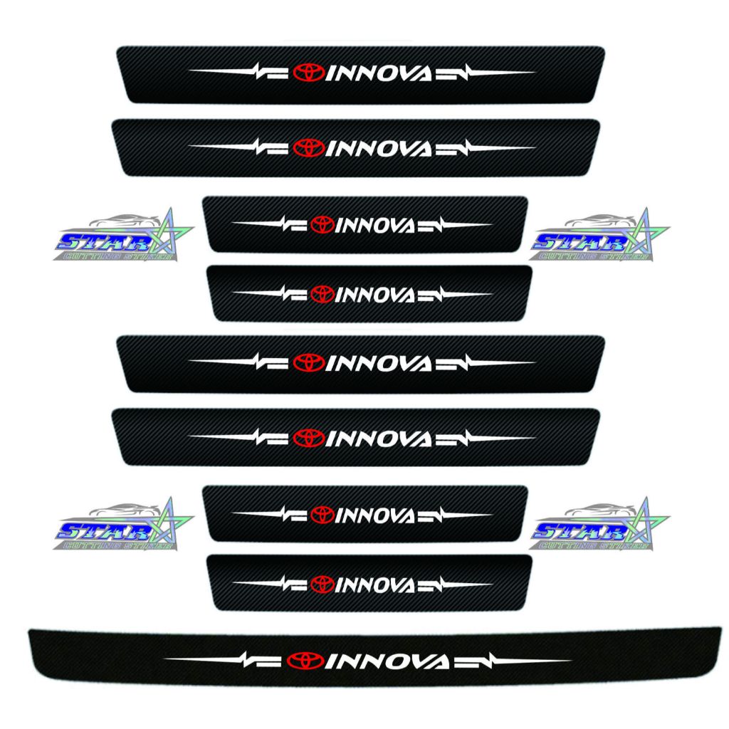 9 pcs stickers for toyota innova carbon cutting stickers to protect the ...