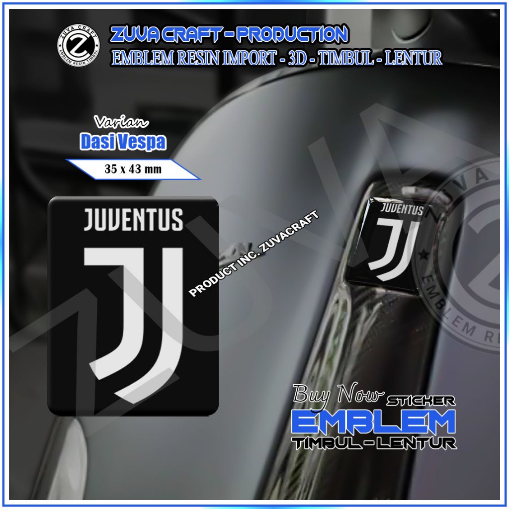 Vespa EMBLEM STICKER JUVENTUS LOGO embossed Vespa STICKER Vespa TIE ...