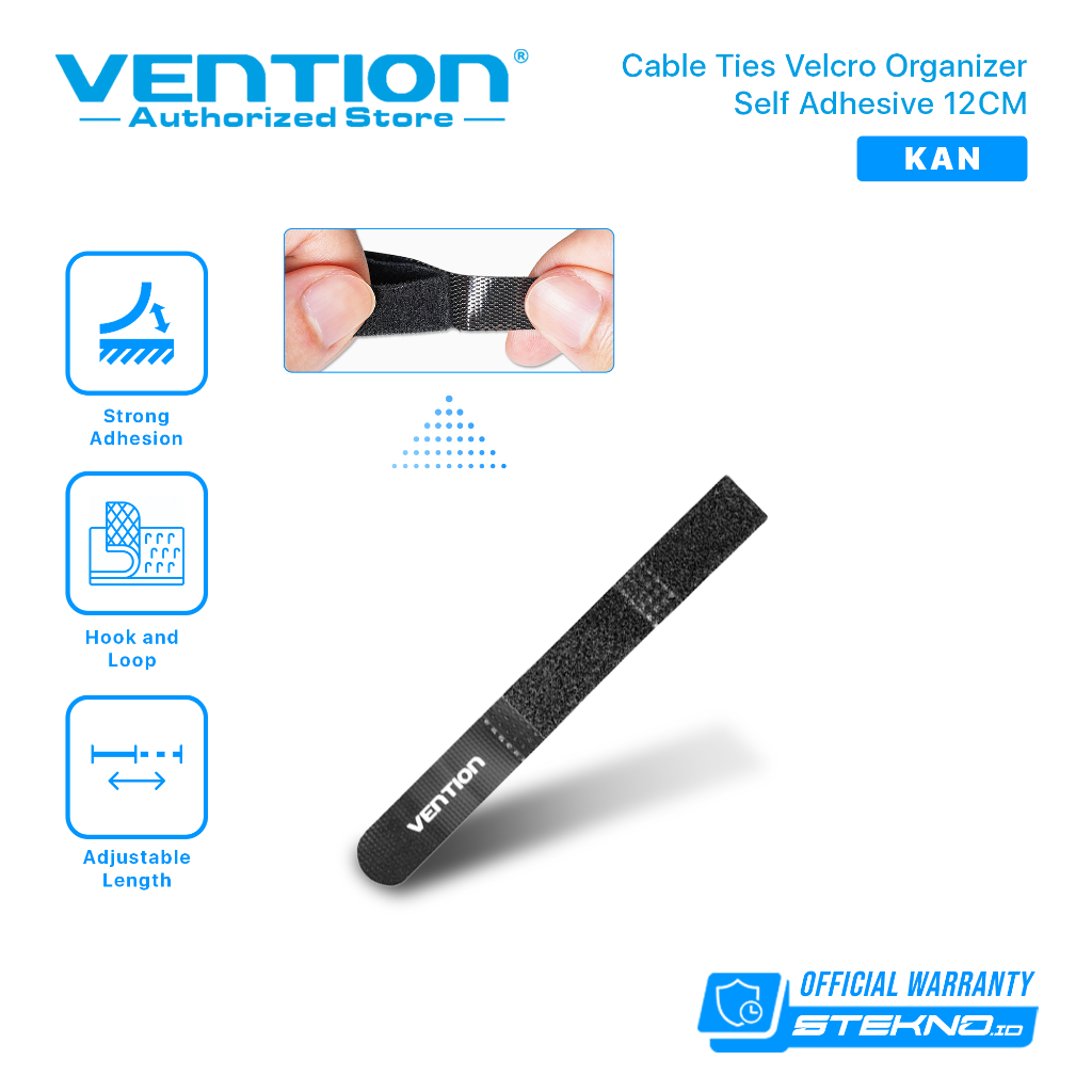 Vention Cable Ties Tie Velcro Organizer Adhesive Winder Management ...