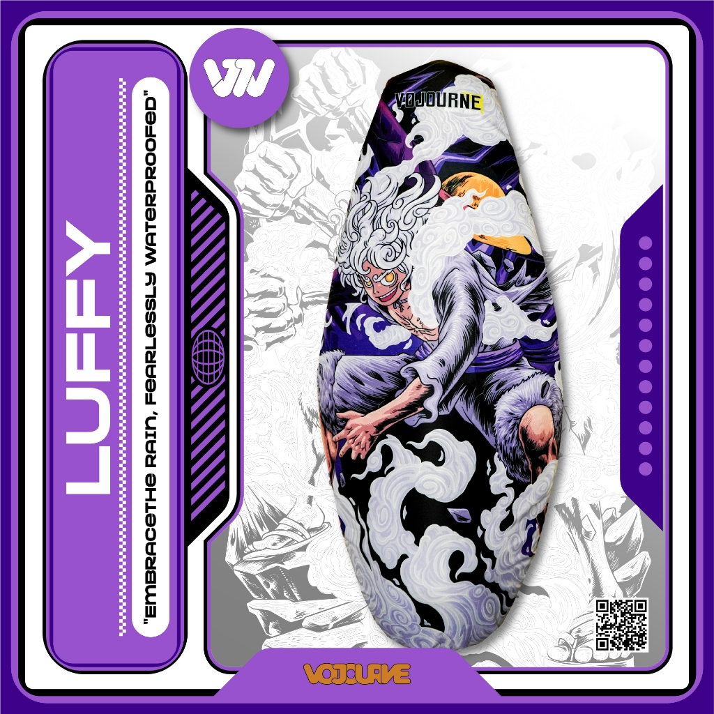 VOJOURNE - ONE PIECE LUFFY GEAR 5 NIKA SEAT COVER MOTORCYCLE SEAT COVER ...