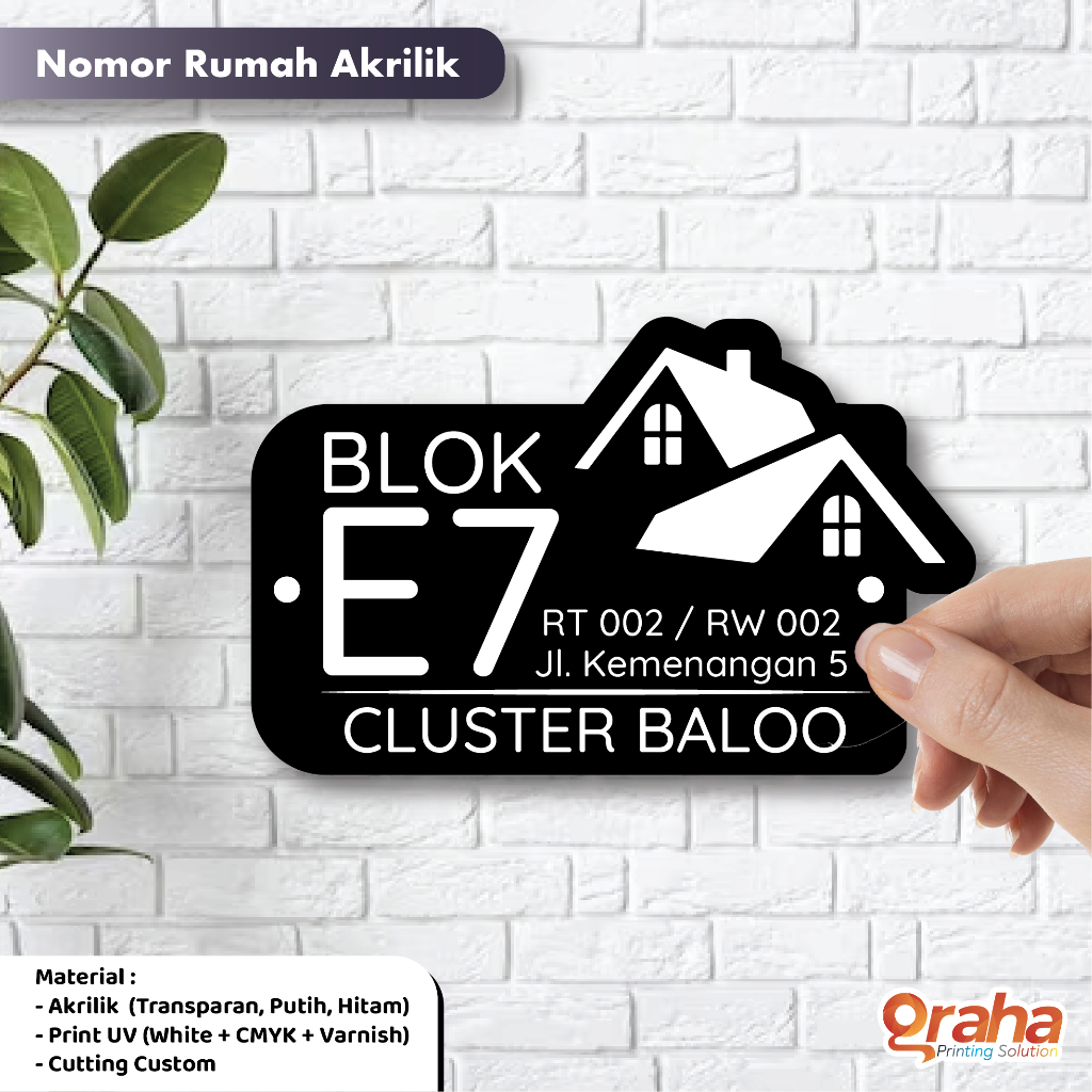 Custom Acrylic House Number | Modern Minimalist House Number | Shopee ...