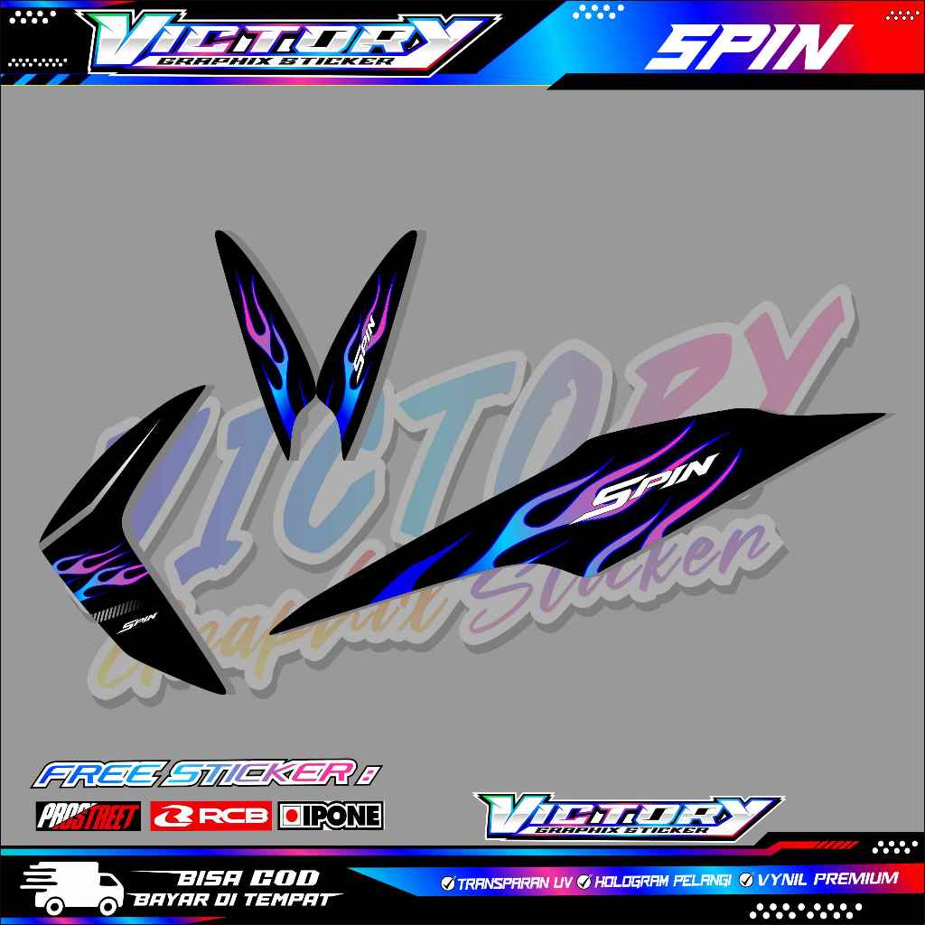Suzuki SPIN MOTORCYCLE VARIATION STRIPING FIRE DESIGN / STICKER LIST ...