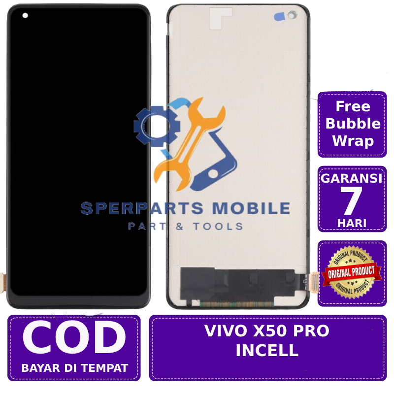 Lcd VIVO X50 PRO INCELL FULLSET TOUCHSCREEN GUARANTEE + PACKING BUBBLE ...