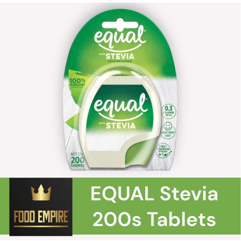 Equal Stevia 200 Tablets Sweetener | Zero Calorie Sweetener | Sugar ...