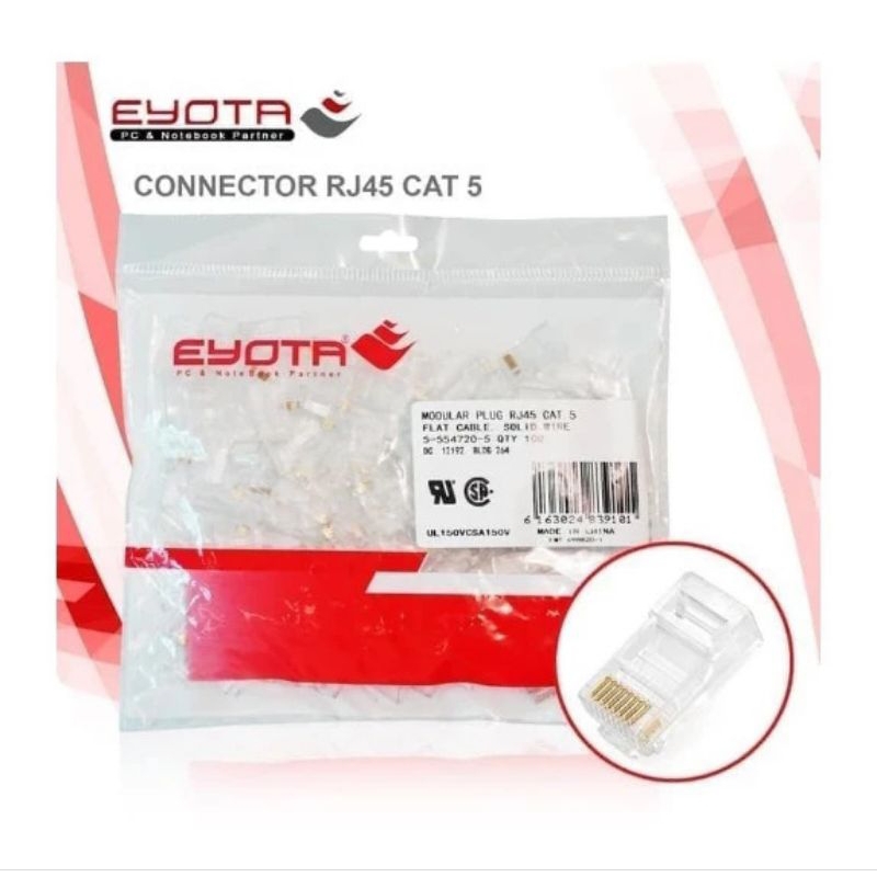 Eyota RJ45 CAT5 CONNECTOR 100Pc Contents/RJ45 CONNECTOR | Shopee ...