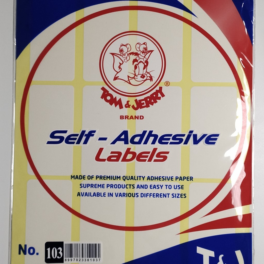 Tom & Jerry Label No. 103 (32*64mm) | Shopee Philippines