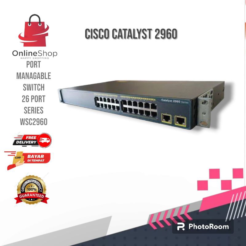 Switch gigabit Cisco Catalyst 2960 Switch management 24 port+2port ...