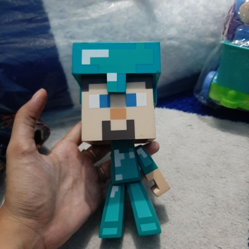 Minecraft diamond armor steve toy/figure collection | Shopee Philippines