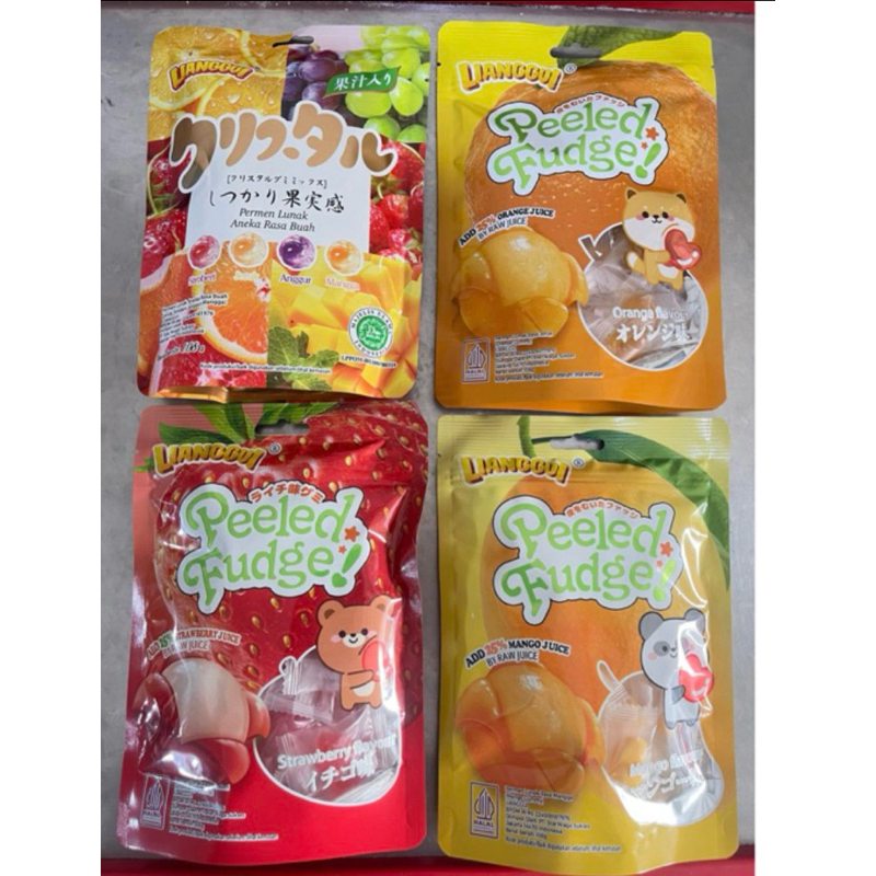 Lianggui Peeled Fudge 108g Soft Candy Orange Strawberry Mango Flavor ...