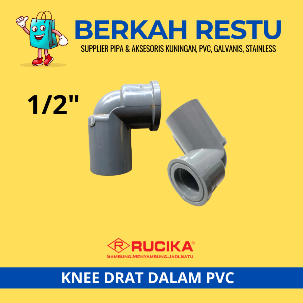 Faucet ELBOW/ KNEE 1/2" INCH DRAT In PVC RUCIKA AW | Shopee Philippines