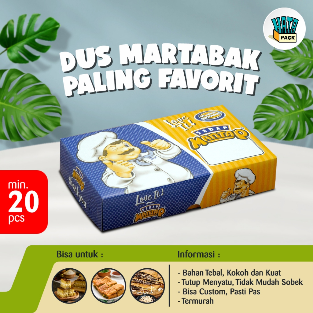 Sedap Mantap Martabak Box / Martabak Box 13,5 x 21 x 43 cm / Hansel ...