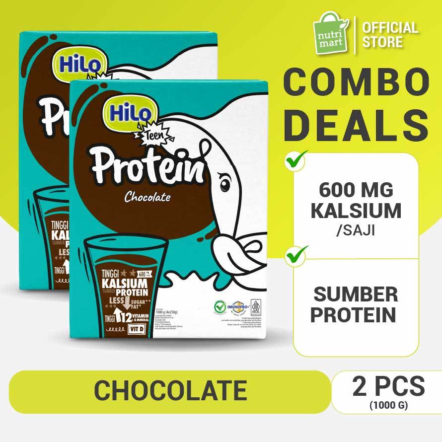 Twin Pack - HiLo Teen Chocolate 1000 grams - High Calcium Milk | Shopee ...