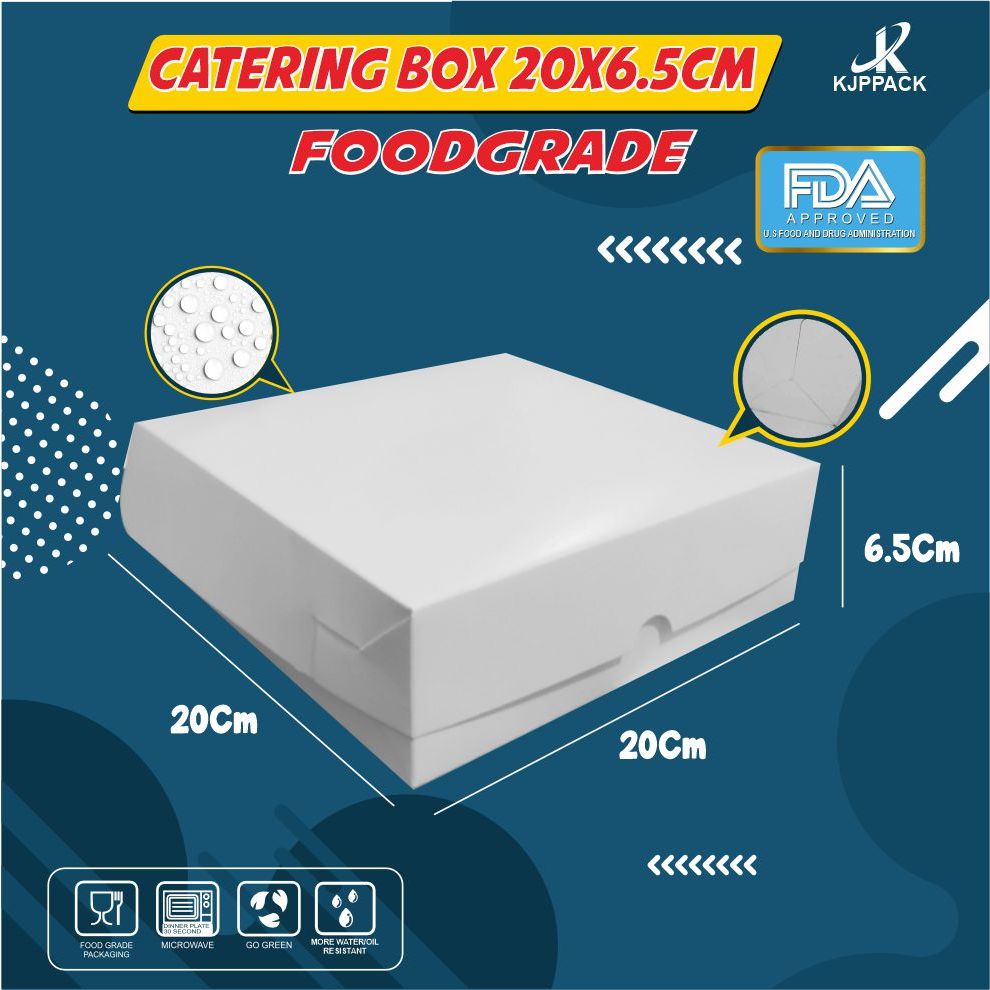 Rice BOX Catering BOX Paper ECO Ivory Thick FDA HALAL Foodgrade Oil ...