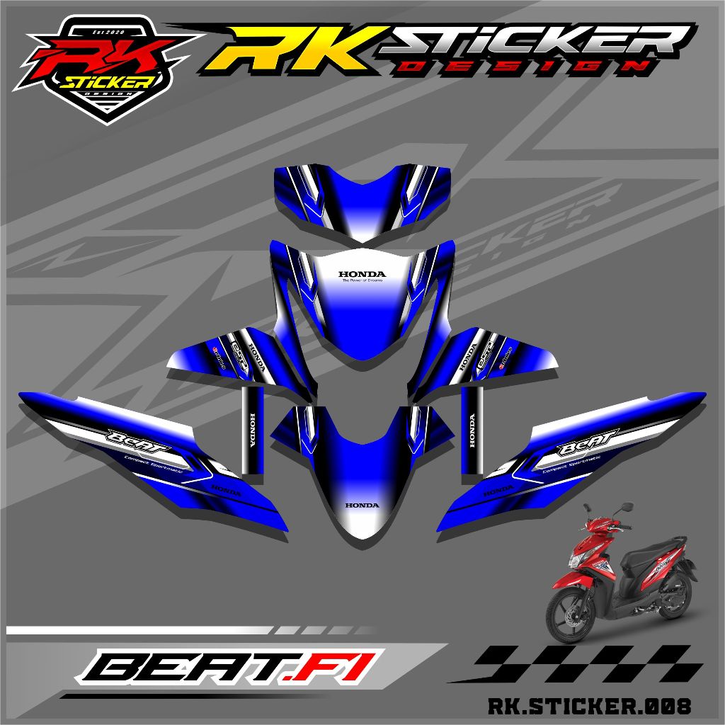 2012-2015 Beat Fi Striping Decal Sticker - 2012-2015 Beat Fi Motorcycle ...