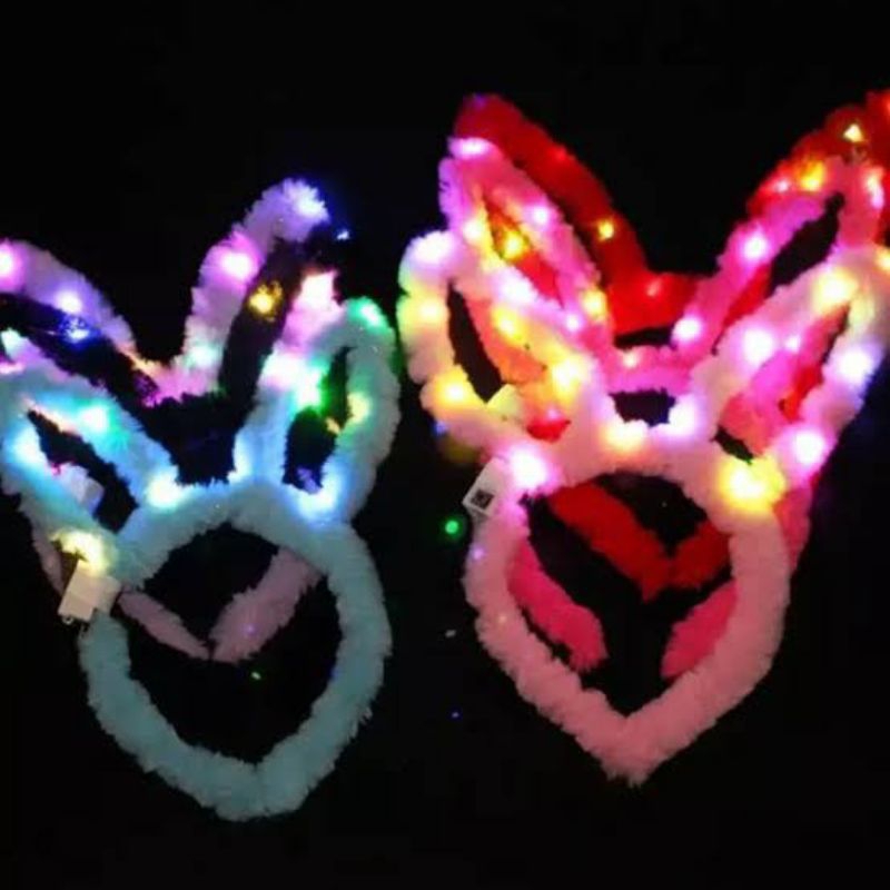 LED Rabbit Ear Headband LED Light Rabbit Ear Headband | Shopee Philippines