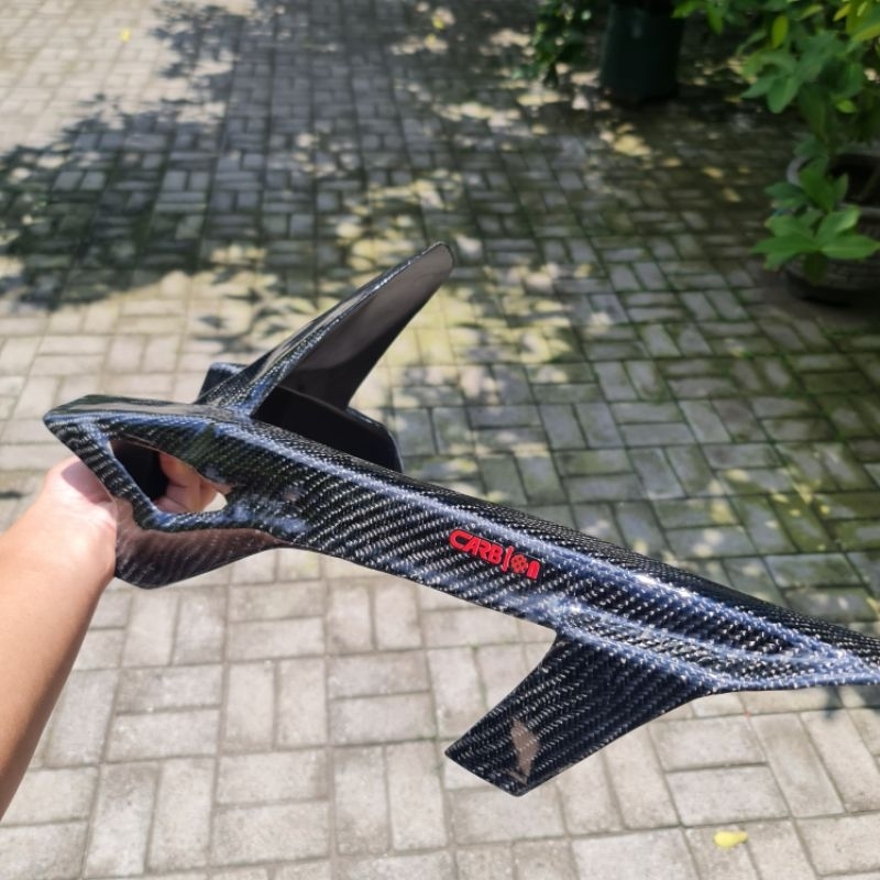 Fender hugger under carbon chain cover kevlar dry carbon Ninja 250FI ...