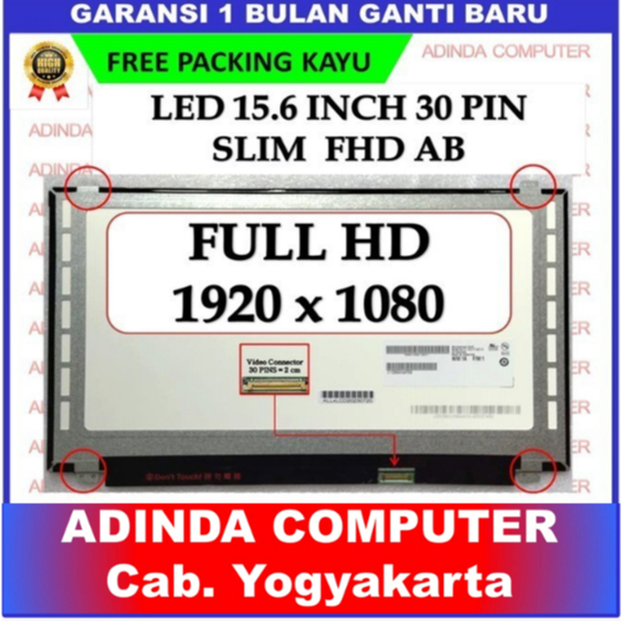 Lcd LED Dell 15inch 15.6 Inch 30pin Slim Full HD FHD AB | Shopee ...