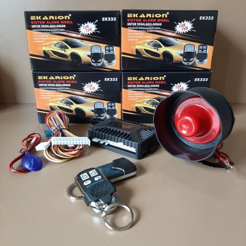 Universal Car Alarm with Remote Lock and Sliding Cover | Shopee Philippines