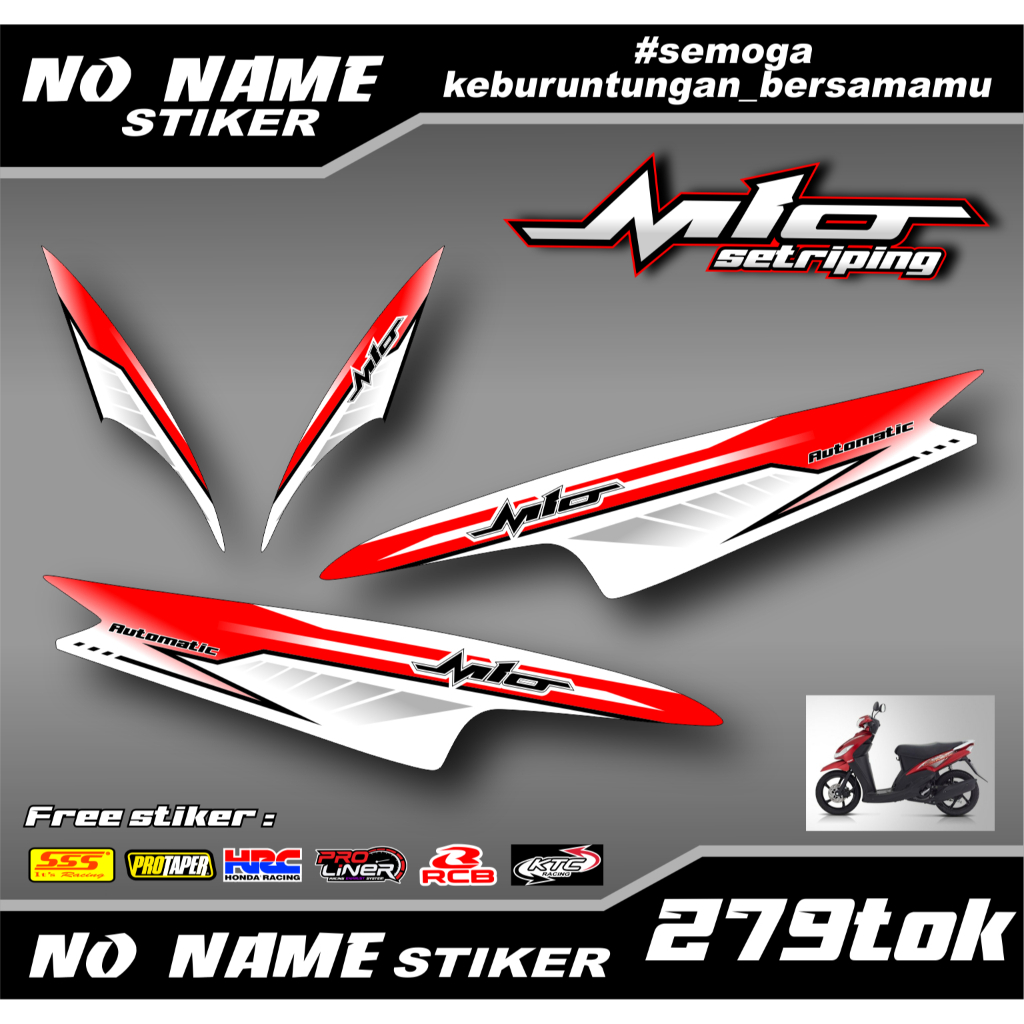 Mio Striping Sticker 110 Smile/ (279tok) 2008 2009 2010 2012 2013 ...