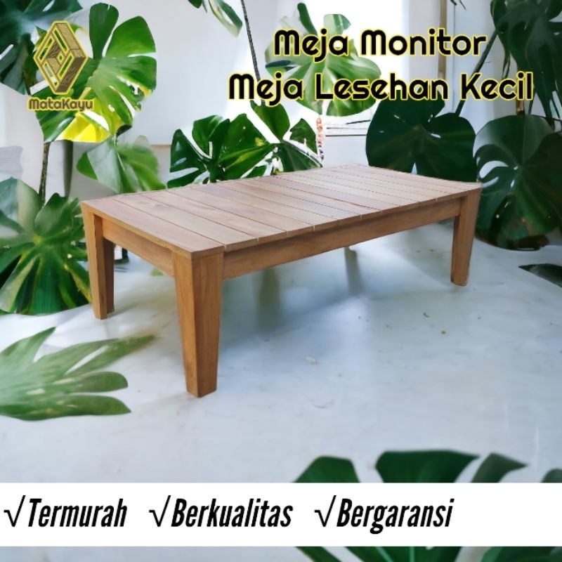 KAYU Small lesehan table 40 - 45 x 20 cm wooden monitor table coffee ...