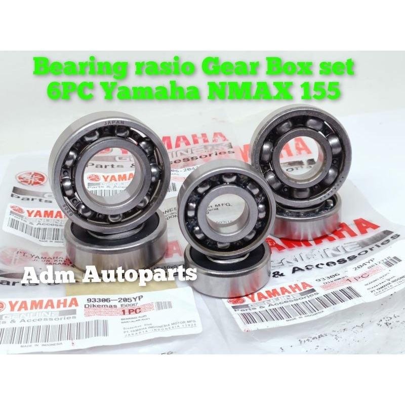 BEARING RASIO GEAR BOX AXLE 6PC 2DP YAMAHA NMAX 155 OLD NMAX 155 NEW ...