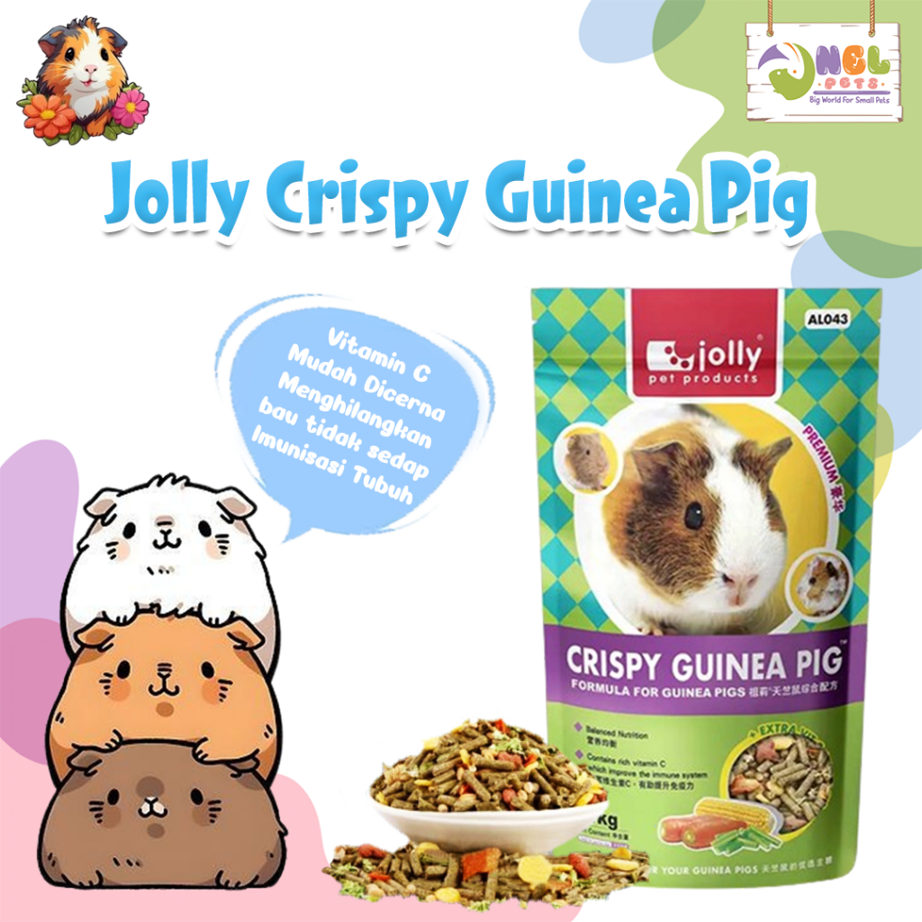 Jolly CRISPY Guinea Pig 1kg/Guinea Pig Food/Marmotlets/Guinea Pig Main ...