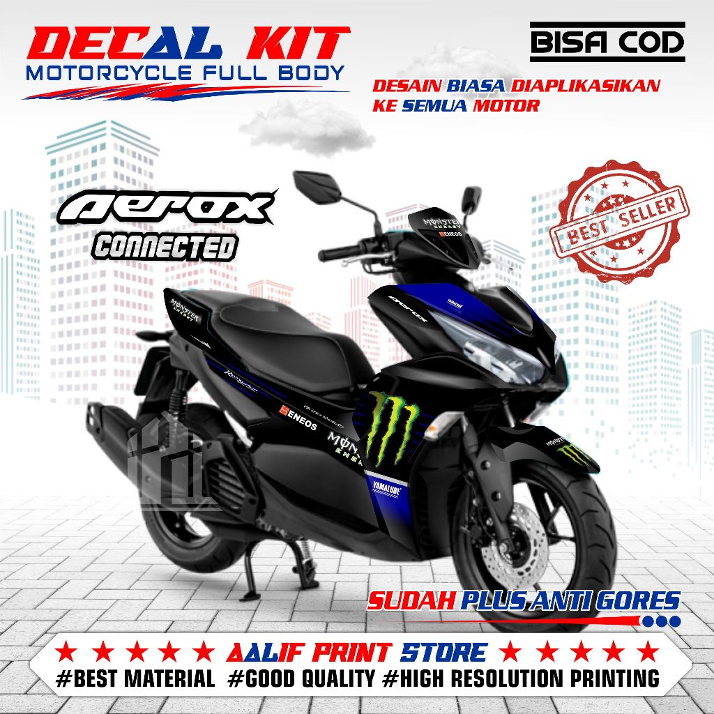 Aerox Connected Full Body Sticker Decal Aerox Connected Full Block ...