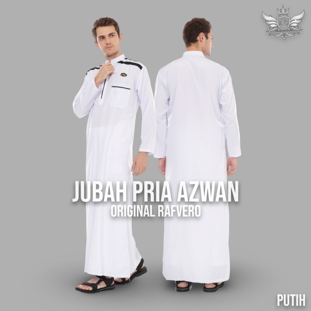 PUTIH Original Refvero Azwan Robe - Latest 2024 Eid Adult Men's Robe ...