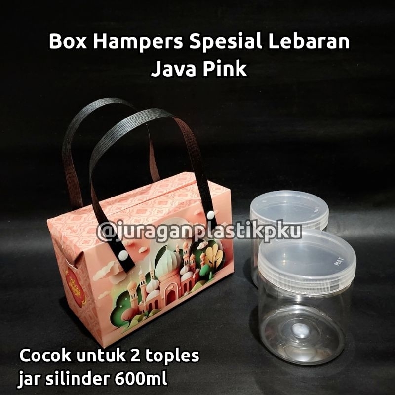 Eid Java Hampers Box For 2 Jars Of Cylindrical Jars 600ml | Eid Cake Box Tube Jar 600ml | Shopee ...