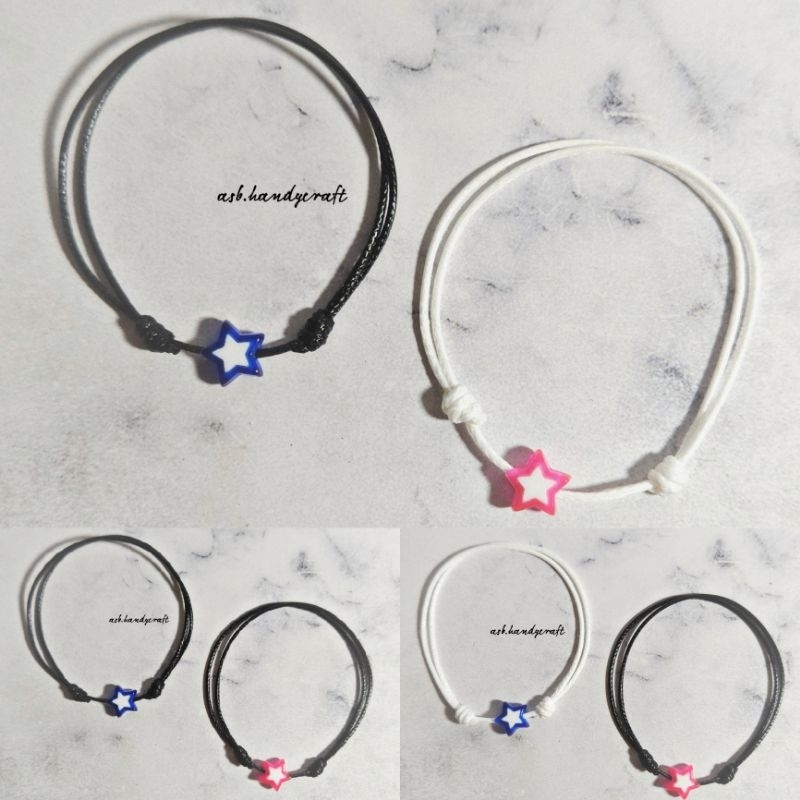 Asb - (Couple) Star Dark blue Bracelet - soft Pink | Gwen Spiderman ...