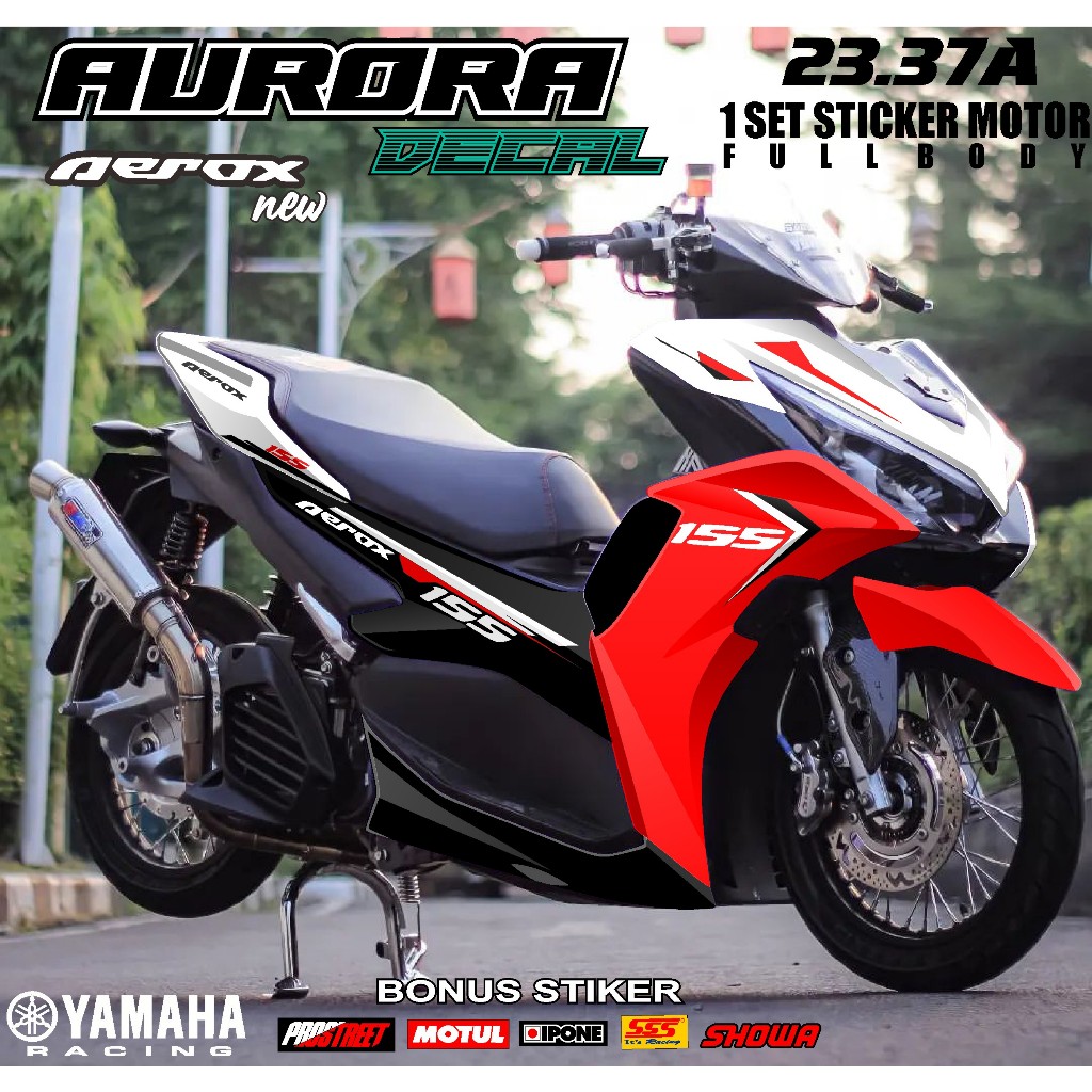 Decal Dekal Sticker Striping Sticker AEROX 155 NEW Connected FULL BODY ...