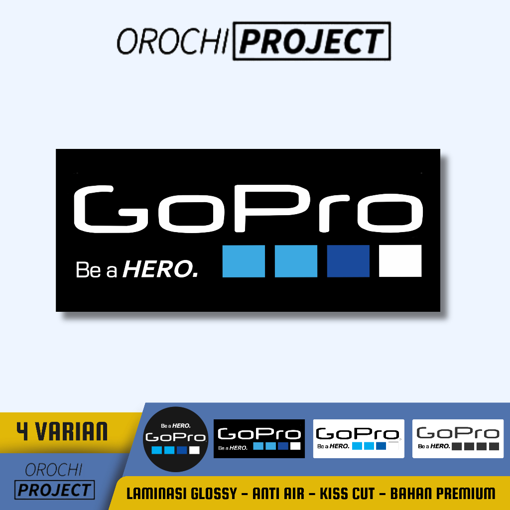 Orochi PROJECT Go Pro Sticker/Go Pro Camera Sticker/Go Pro Logo Sticker ...